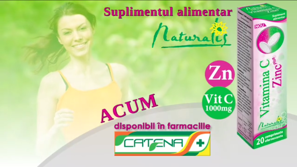 Naturalis Vitamina C 1000 mg + Zinc, 20 comprimate efervescente ...